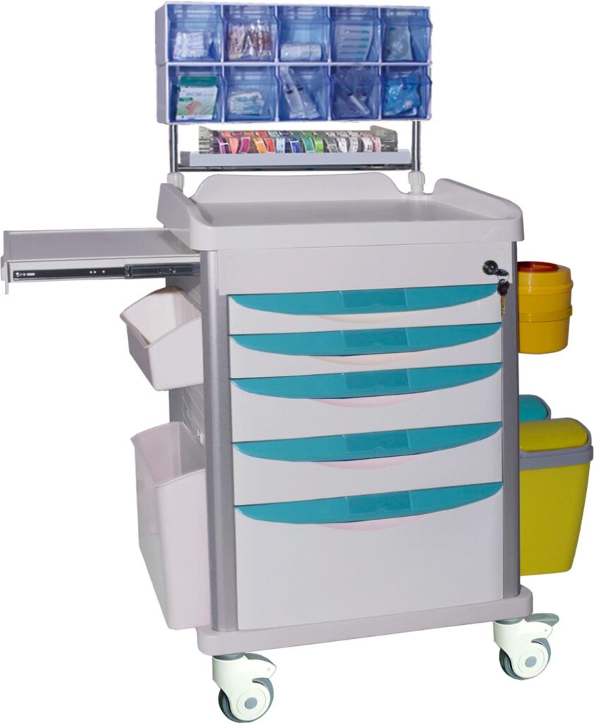 High Quality ABS Anesthesia Cart Hospital Medical Anesthesia Trolley ...